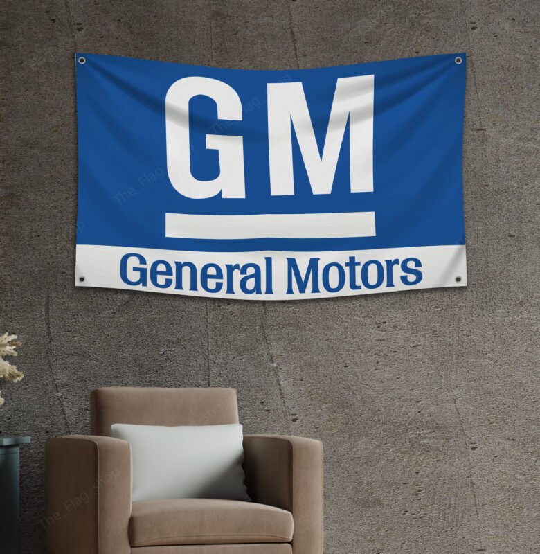 General Motors GM Flag 3x5ft Banner Racing Car Show Man Cave Wall Decor ...