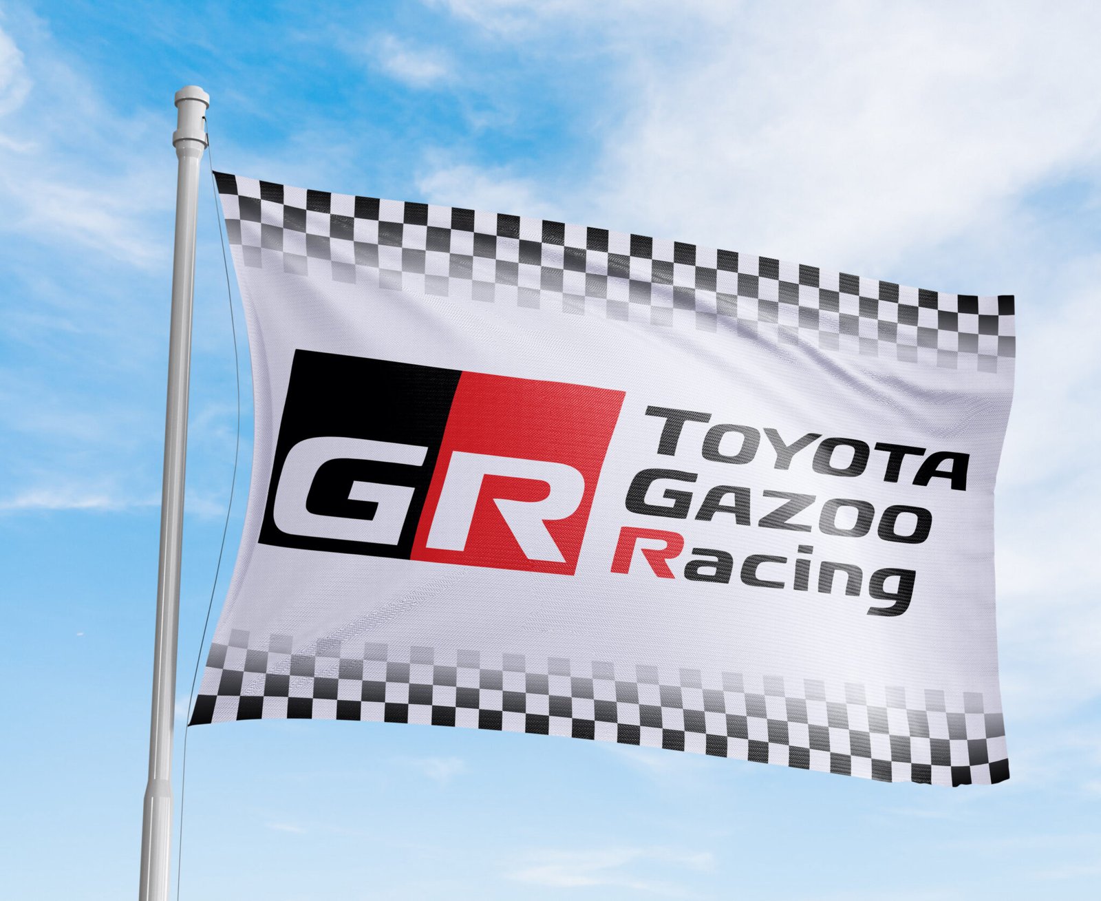 Toyota GR Gazoo Racing Flag 3x5ft Checkered Banner Car Show Garage Man ...